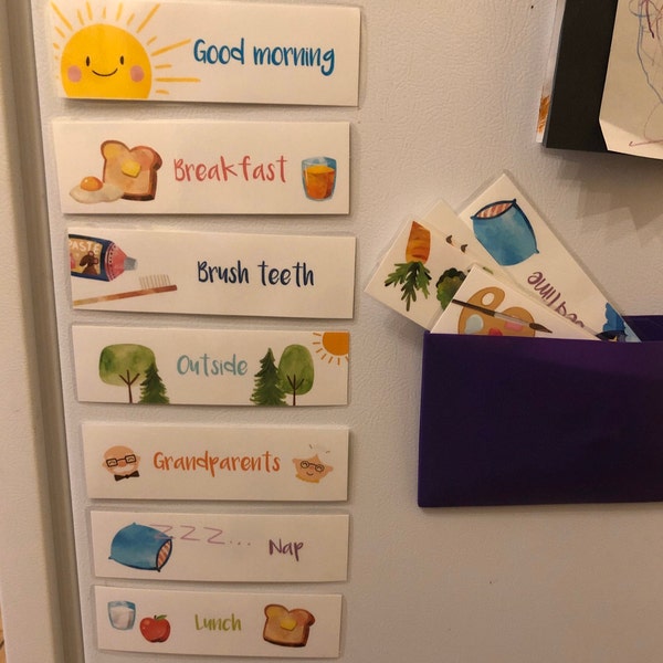 Visual Schedule Toddler Kids Daily Routine Chart Printable Homeschool ...