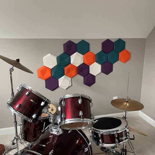 Decorative Soundproofing Tile PACK 50 TILES Acoustic Panel Studio Sound ...