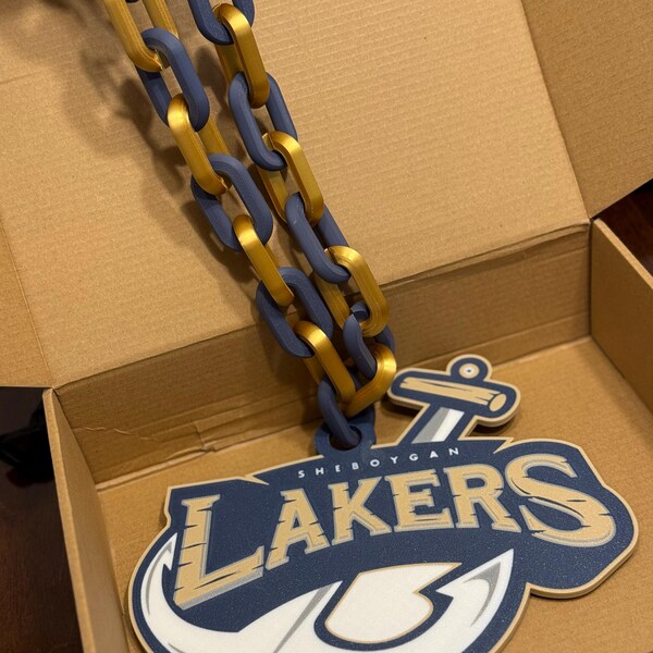 Custom Fan Chain Giant Logo Necklace Sports Homerun Turnover Jumbo ...