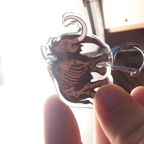 Mammoth Keychain | Mammoth Charm | Fossil Keychain | Bones Keychain - Etsy