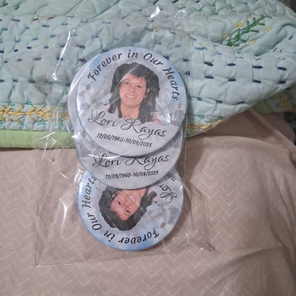 Custom Memorial, Remembrance and Funeral Pins/buttons/magnets - Etsy
