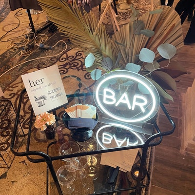 Neon Bar Sign for Home Bar Circle Shape Neon Sign Custom Bar Pub Table ...