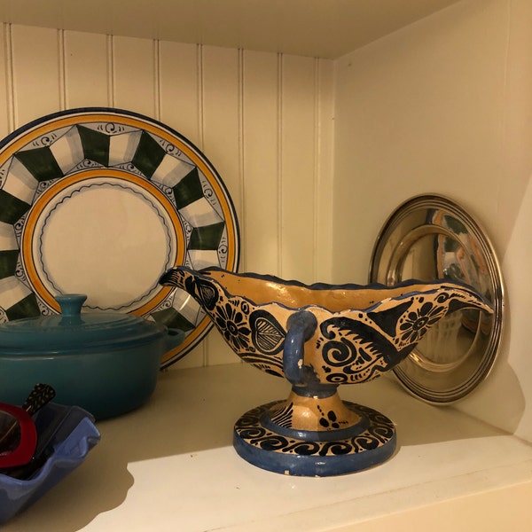 Antique Mexican Pottery Opaque Azteca Decor | Tlaquepaque 1940s - Etsy