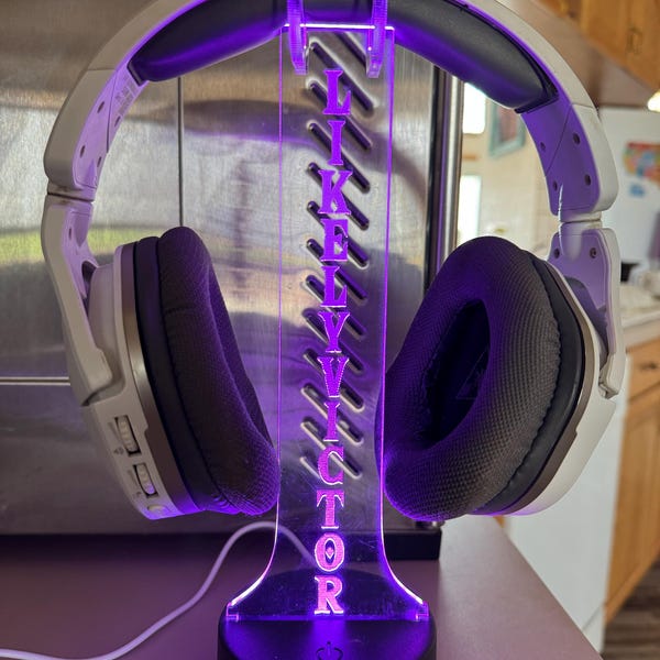 Custom RGB Controller Gaming Headset Stand, Streamer Headphone Holder ...