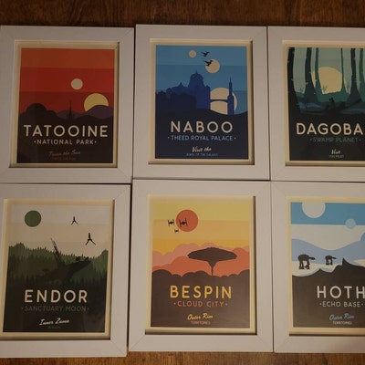 Star Wars Planet Poster Star Wars Galaxy Posters Star Wars - Etsy