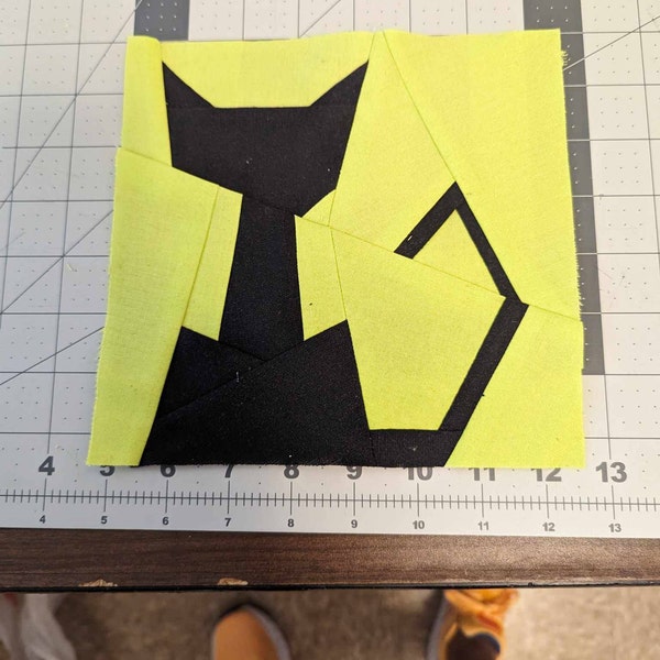 Kit Cat Paper Pieced Block Pattern in PDF, Foundation Piecing, Cat ...