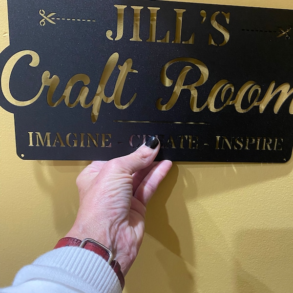 Personalized Craft Room Metal Sign, Sewing Room Sign, Craft Sign Decor ...