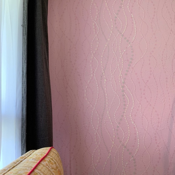 Pearls Wall Stencil - LARGE WALL STENCILS Instead of Wallpaper - Easy ...