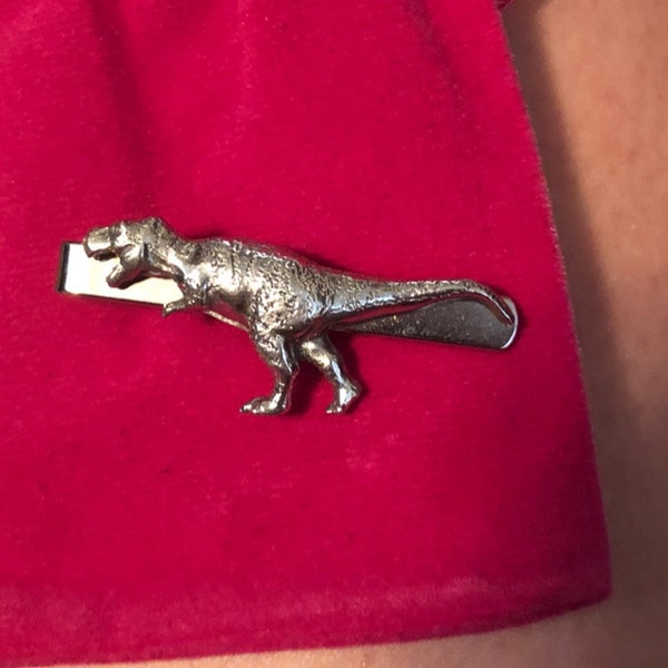 T-rex Whole Tie Clip Tack Slide UK Handmade Dinosaur Father's Day Gift ...