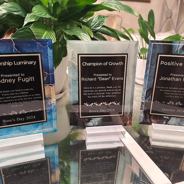 Personalized Trophy Award, Customizable Award Plaque, Custom Award ...