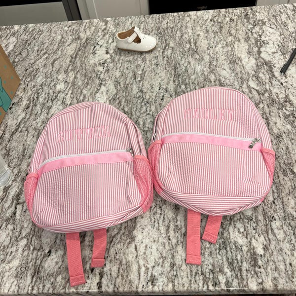 Personalized Baby Backpacks, Monogrammed Toddler Backpacks, Seersucker ...