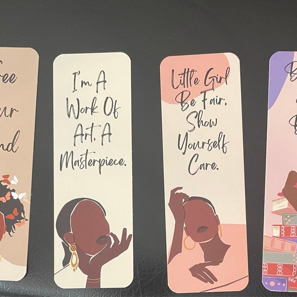 Free Your Mind | Black Girl Bookmarks | for Book Lovers | Illustration ...