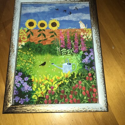 Spring Garden Print / Gardeners Gift / Country Garden Wall Art - Etsy UK