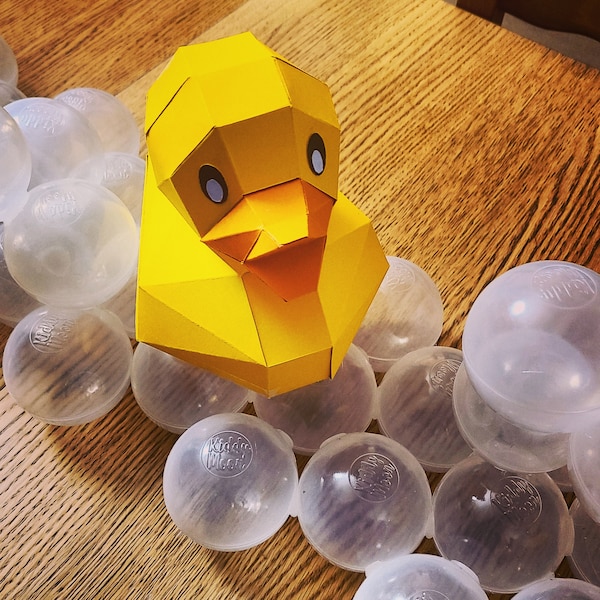 DIY Duck Papercraft Sculpture,easter Duck Pattern,easter Duckling ...