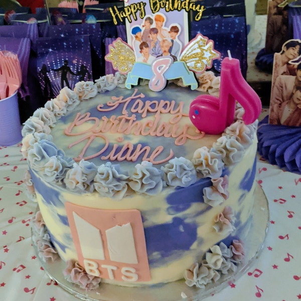 TXT Inspired Cake Topper, Kpop Cake Topper, Birthday Topper, Layered ...