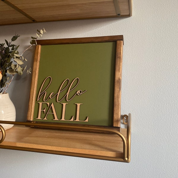 Hello Fall Sign | Fall Decor | Fall Decorations | Fall Signs | Fall ...