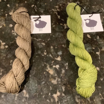 Sock Yarn Mini Skeins. Hand Dyed Yarn. Fingering Weight 4 Ply Superwash Merino Wool. LETTUCE ...