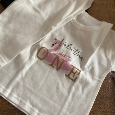 Personalised 1st Birthday Pyjamas, Baby Girl Pjs, Swan Theme, First ...