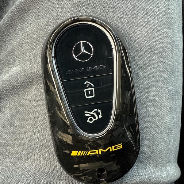 Premium Genuine Carbon Fiber AMG Key Fob Cover Pack for Mercedes A45 ...