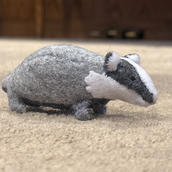 Young Badgers, Two Little Badgers, Made of Wool Felt. DIY Kit - Etsy
