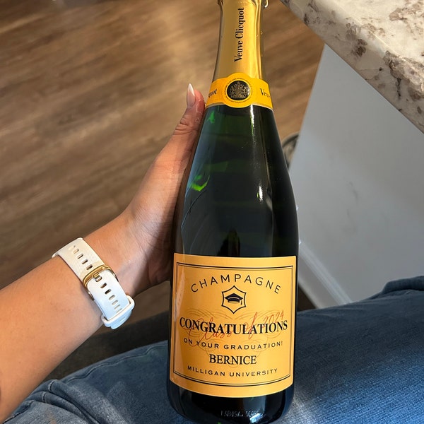 Custom Graduation Champagne Labels Graduation Gifts for Her Graduation ...