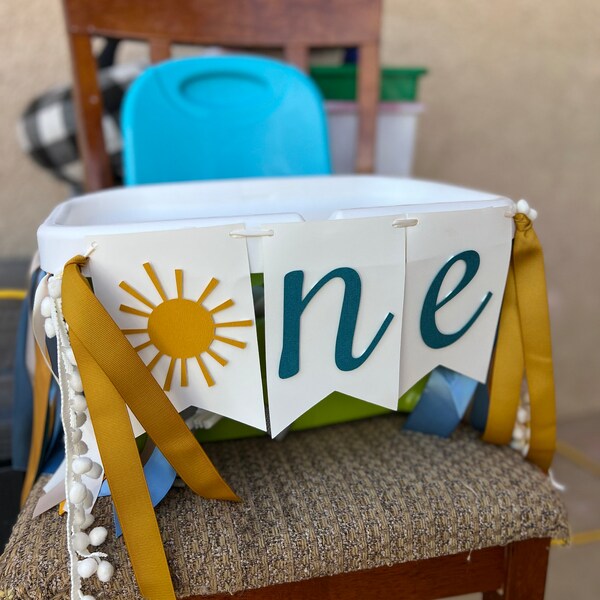 Boy Sunshine Banner, First Trip Around the Sun Theme, Sun High Chair ...