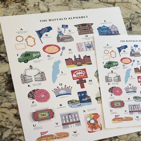 Buffalo, NY Alphabet Coloring Book - Gift or Activity Book for Kids ...