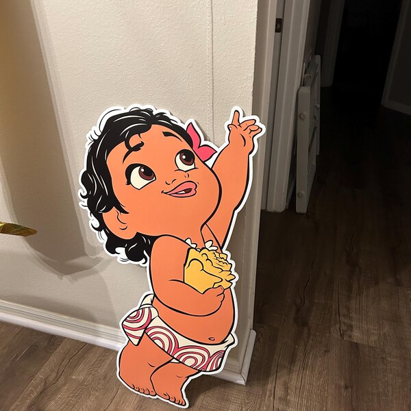Baby Moana Party Decor Cutouts, Moana Birthday Party Decor, Outdoor ...