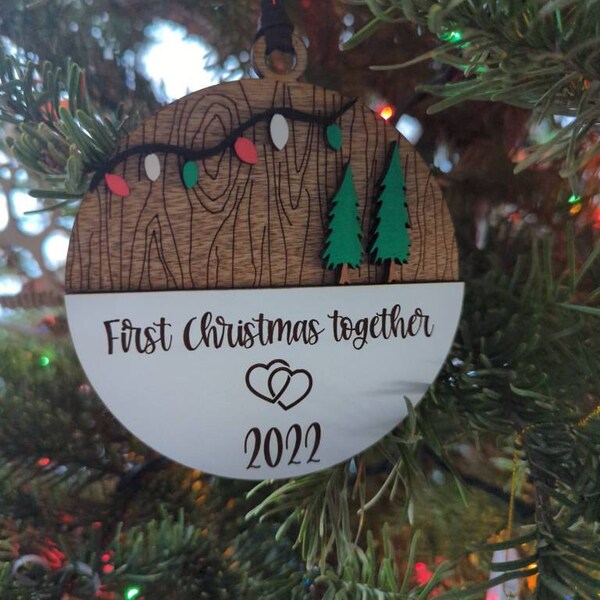 First Christmas Together | Couples Ornament - Etsy