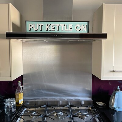Put the Kettle on Framed Metal Print Retro Metal Sign - Etsy UK