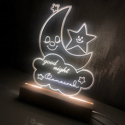 Personalized Night Lights Night Light Lamp Custom Night - Etsy
