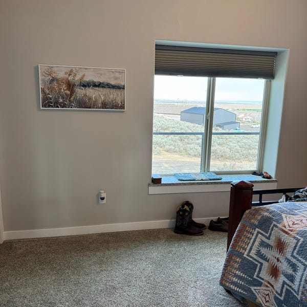 Hand-painted Autumn Reeds Abstract Decorative Art Modern Textured ...