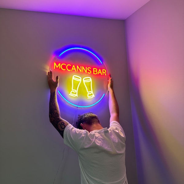 Neon Happy Birthday Sign Birthday Party Neon Decoration Custom LED Neon ...