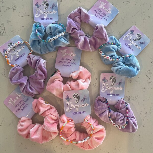 Birthday Era Scrunchie Friendship Bracelet Party Favors - Birthday ...