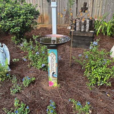 Tall Birdhouse/feeder for Post, Outdoor Weatherable Post Mount PVC Bird ...