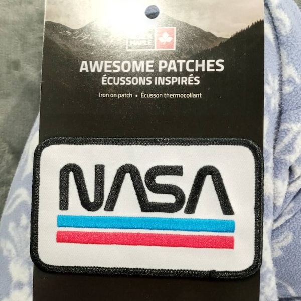 NASA Patch | NASA Worm Logo Iron on Patches | Embroidered Sew on STEM ...