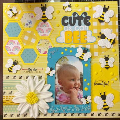 Cute as A Bee Title Paper Piecing Embellishment Die Cut - Etsy