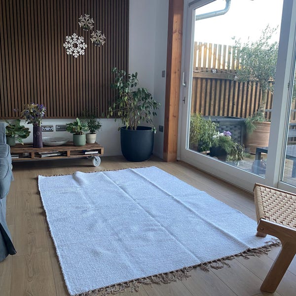 Large Pure White Rug / Boho Rug / Cotton Rug / Super Soft Rug / Rugs ...