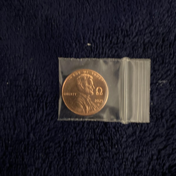 2025 Lincoln Penny Cent OMEGA Ω Counterstamp IN STOCK! - Etsy