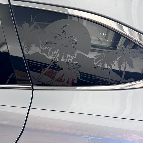 Fits Only for 10-24 Subaru Outback, Ocean Wave, Quarter Window, Sticker ...