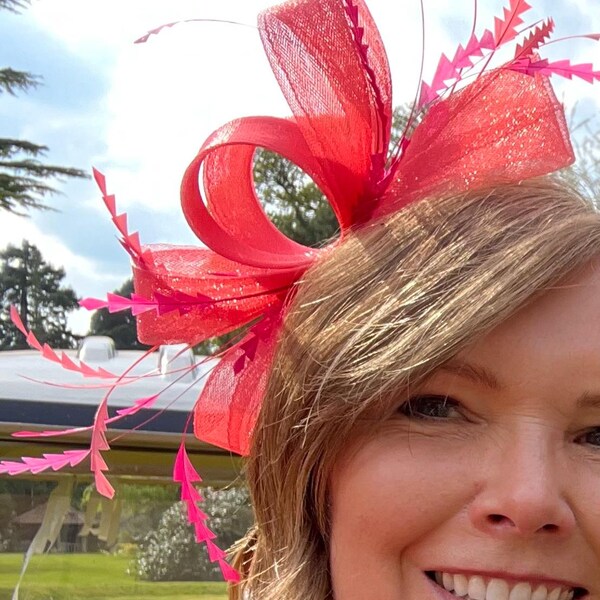 Dramatic Emerald Green Fascinator Headpiece for Races Ladies Day Derby ...