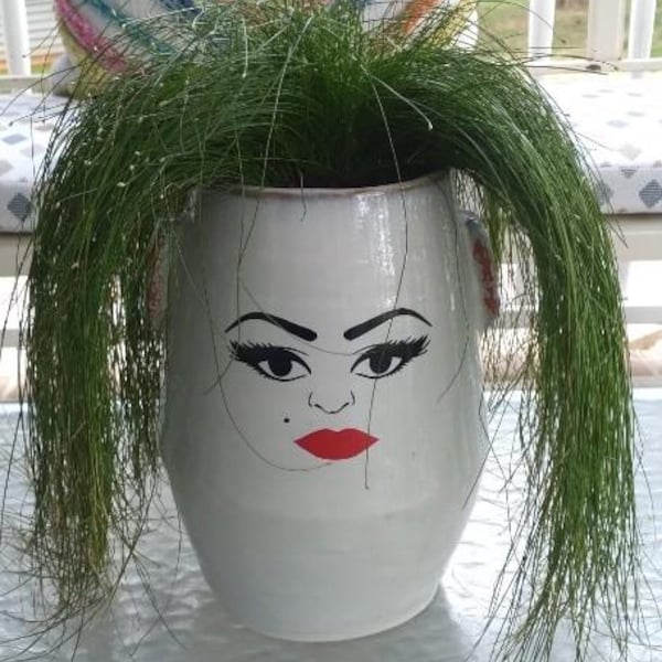 Vinyl Decal: Flower Pot Face Design CP06 / Fishbowl DIY / Clay / Flower ...