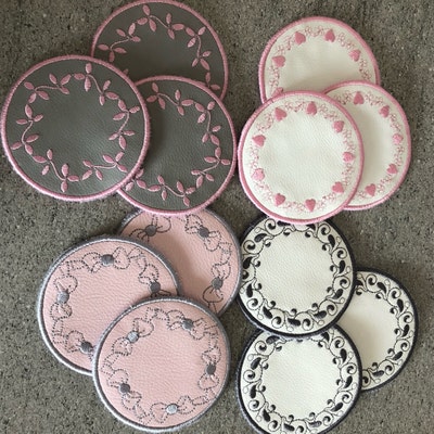 In the Hoop Super Simpl Coaster Embroider Machine Design Set - Etsy