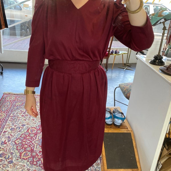 Vintage 60s Mod Bright Pink Matching Set With Pink Polka Dot Beading ...