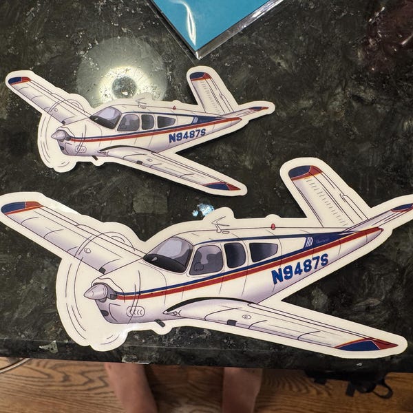 Custom Airplane Stickers Hand Drawn Personalized Aviation Your Plane - Etsy