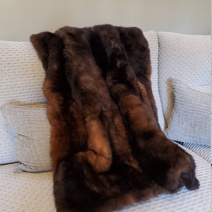 New Zealand Possum Natural Grey Fur King Single Bedspread / Throw - Etsy