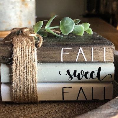 MINI Fall Sweet Fall Book Stack Autumn Farmhouse Books - Etsy