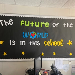 THE FUTURE OF the World Bulletin Board Kit Letters Classroom Decoration ...