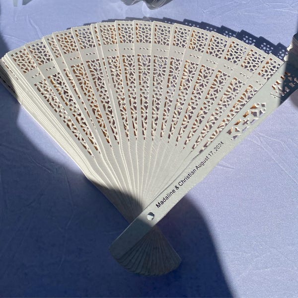 Custom Paper Fans on Handle and Fan Face. Printed Paper Fans With ...