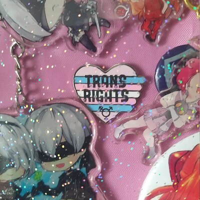 Trans Rights Enamel Pin Equal Rights Badge Trans Flag - Etsy